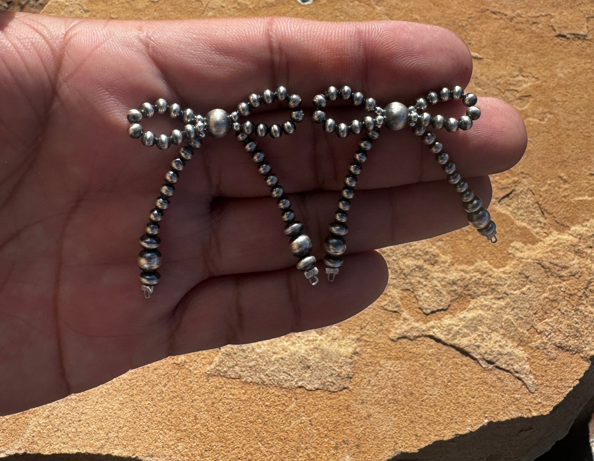 Pearl Bow Tie Earrings