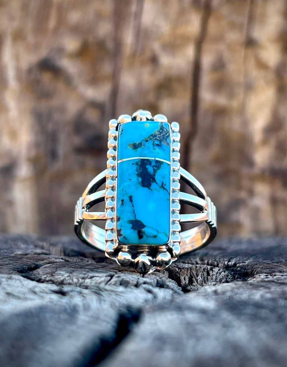 Inlay Stacker Rectangle Ring – Chaco Canyon Trading